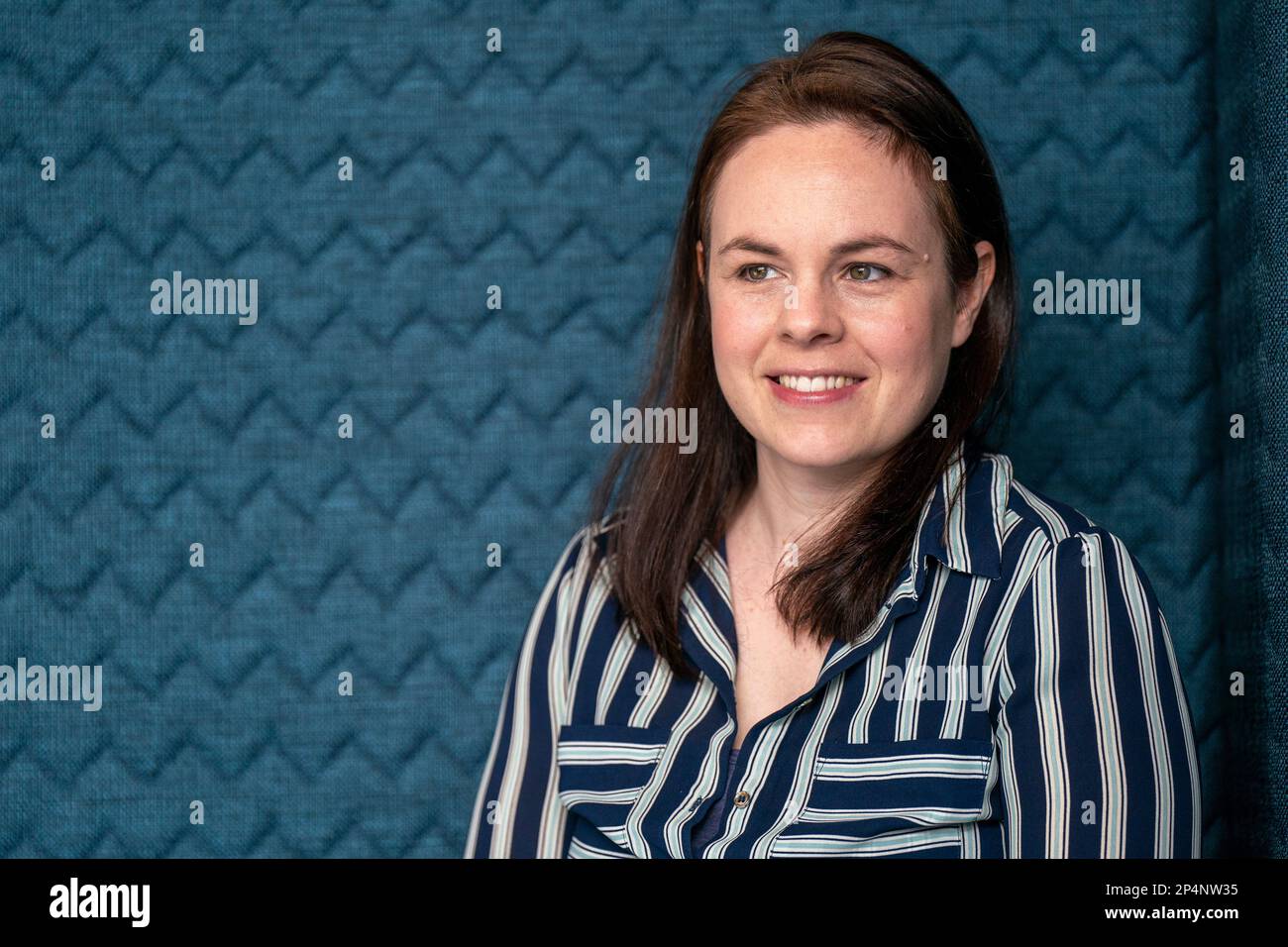 SNP leadership candidate Kate Forbes during her visit to the Halo ...