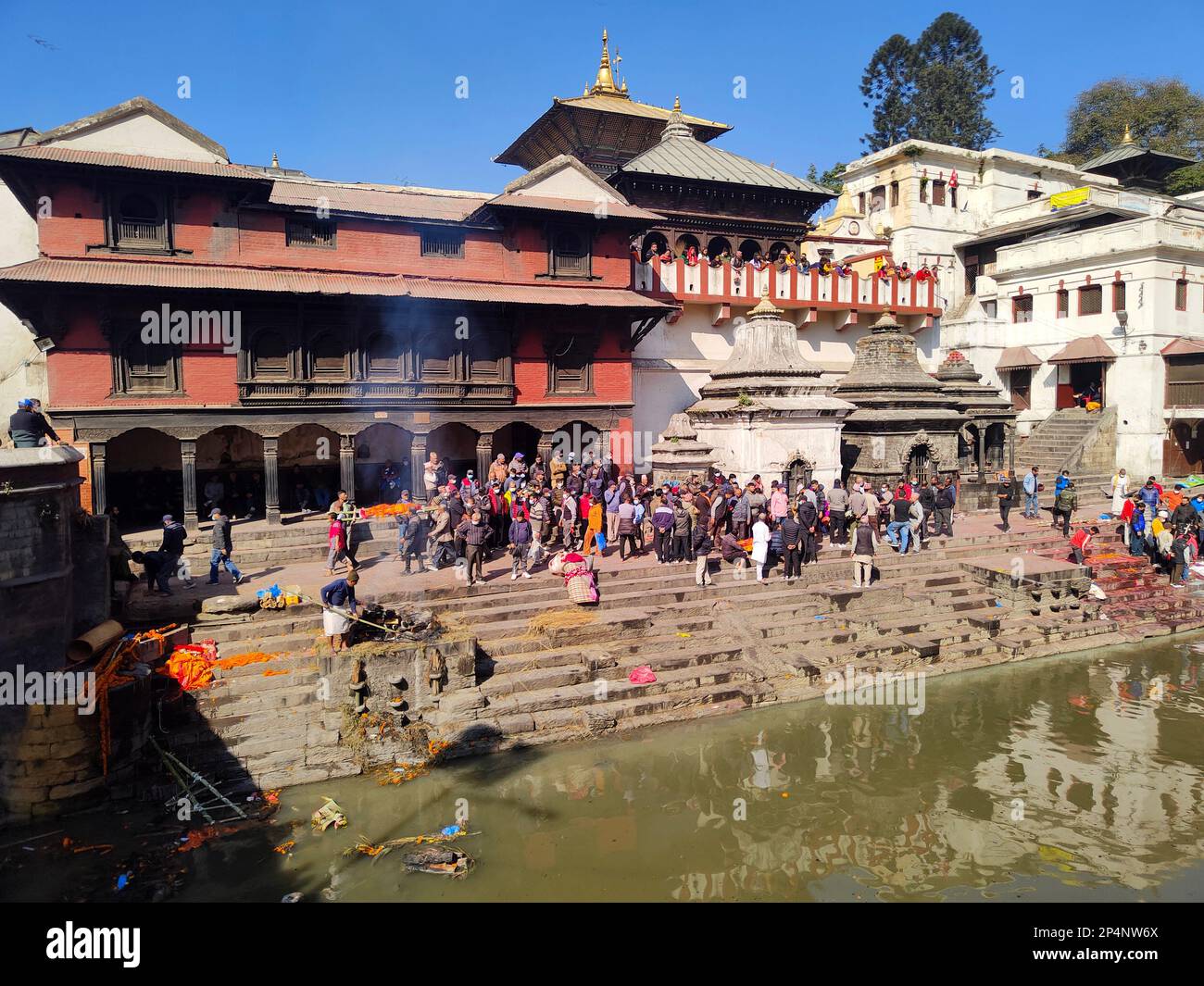 1 December 2022, Kathmandu, Nepal, The Hindu ritual of cremation in ...