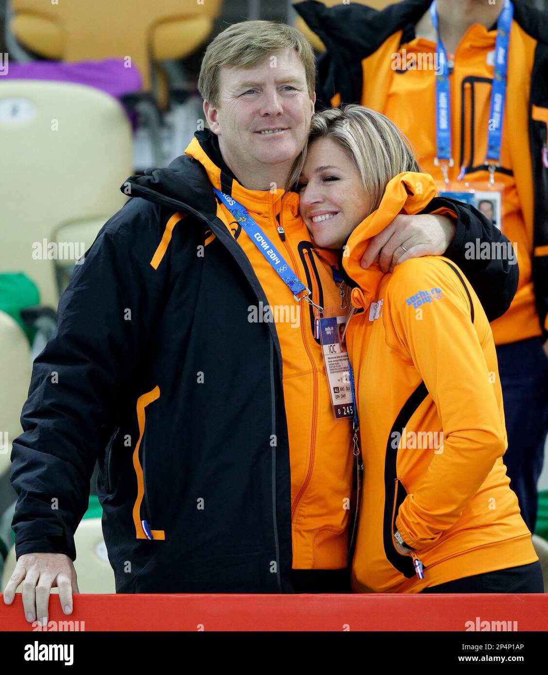 Dutch King Willem-Alexander and Queen Maxima hug each after country ...