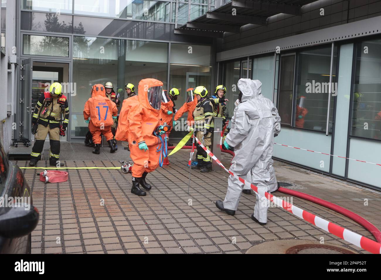 Gera, Germany. 06th Mar, 2023. Firefighters are responding to an ...