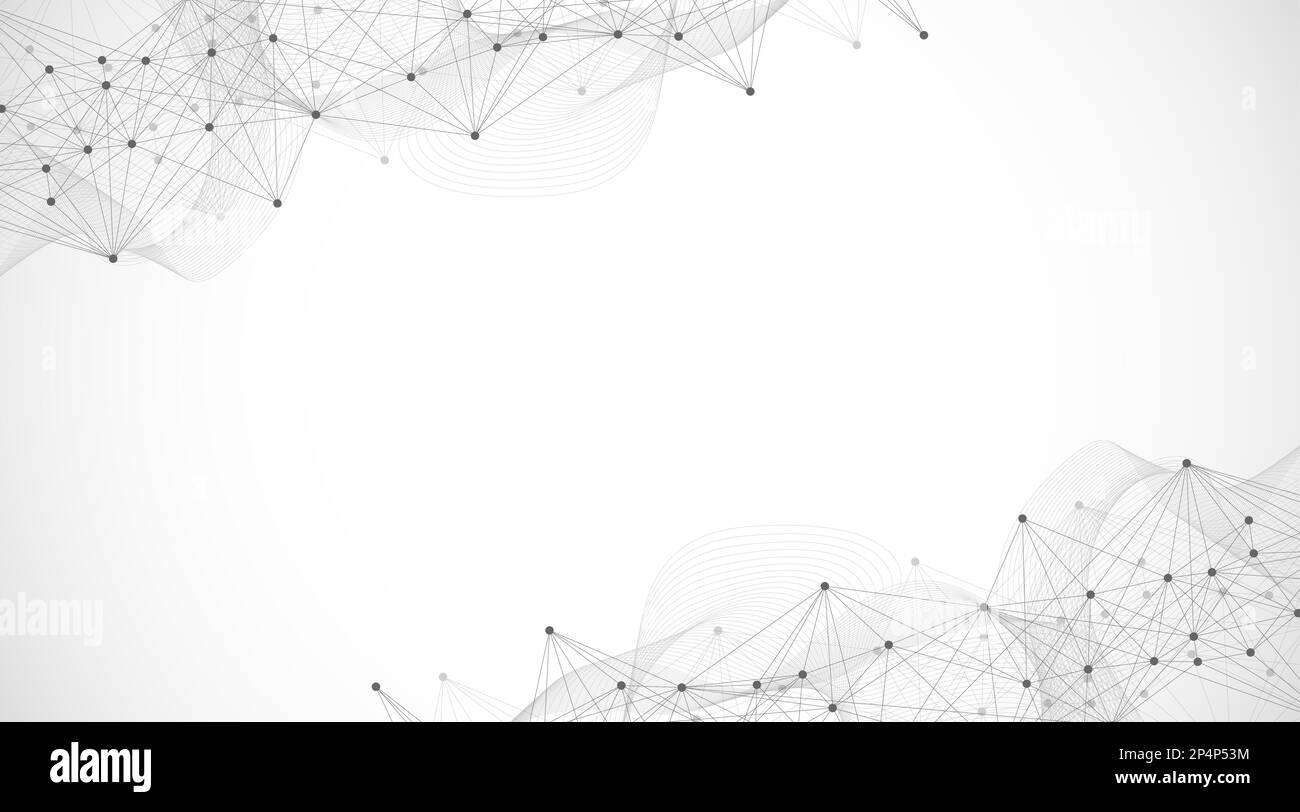 Technology Abstract Lines And Dots Connection Background Connection