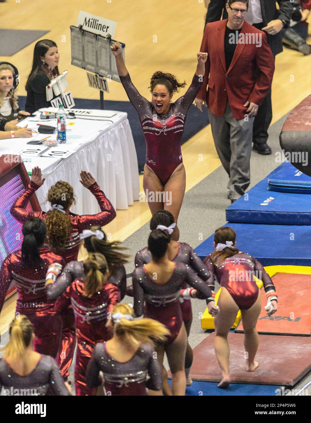 Alabama’s Diandra Milliner scored a 9.925 on the vault during Alabama's ...