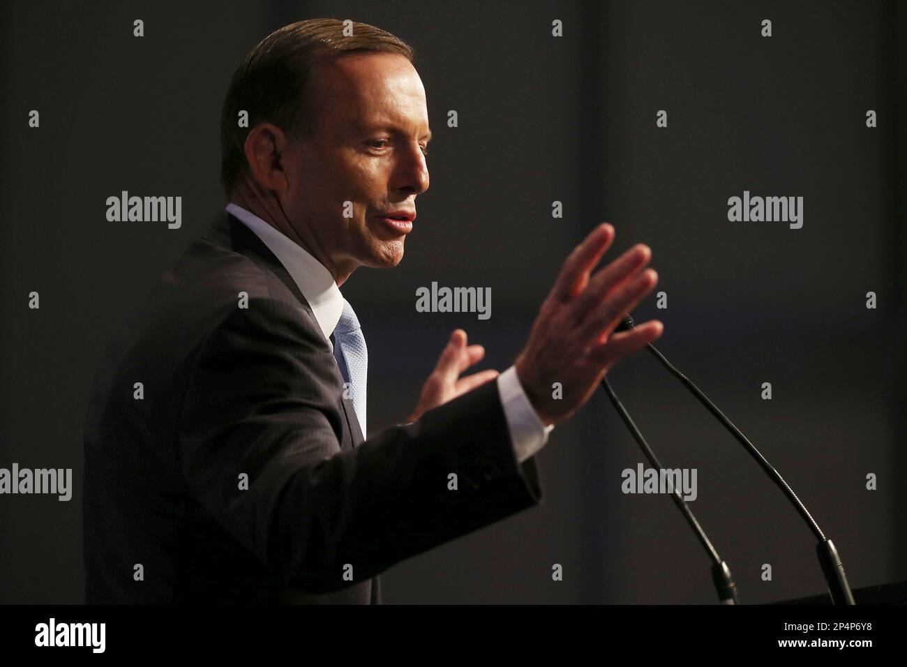 Australia's Prime Minister Tony Abbott speaks during a Tran-Tasman ...