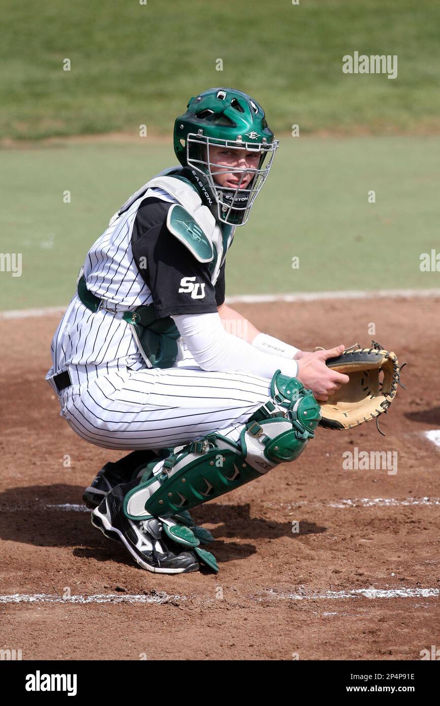 February 21, 2010: Catcher Nick Rickles (9) of the Stetson Hatters ...