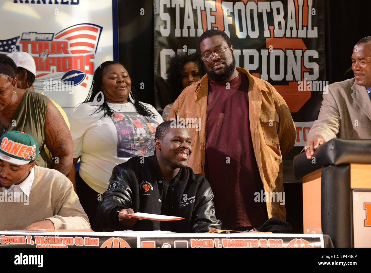February 5, 2014: Chad Thomas from Booker T. Washington High School in ...