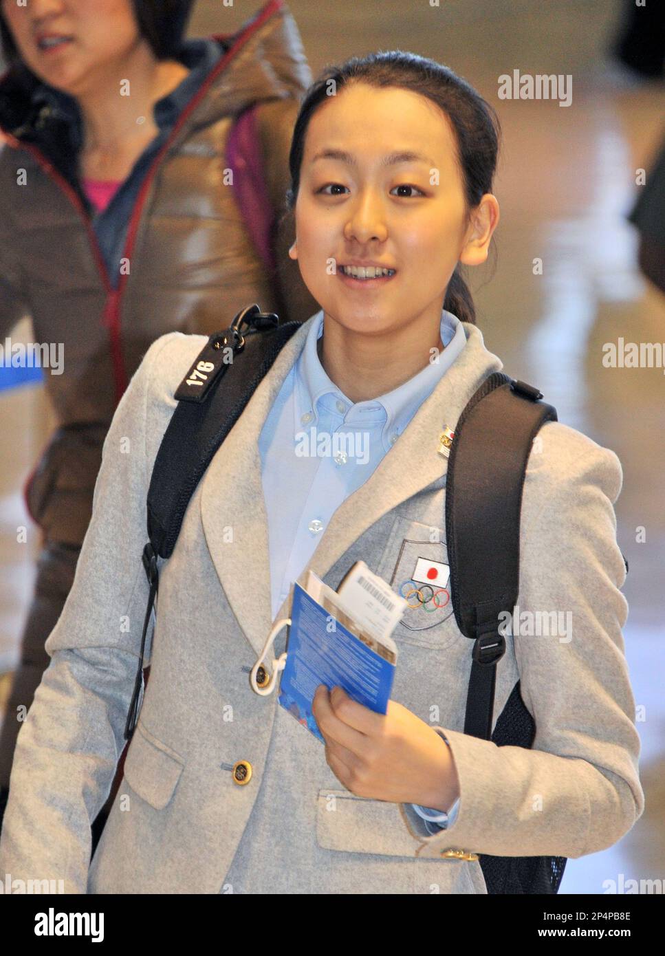 Mao Asada, Japan's figure skater heads for Sochi, Russia at Narita ...