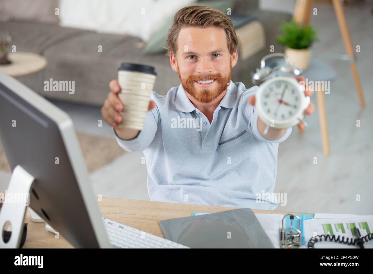 Sip and work hi-res stock photography and images - Alamy