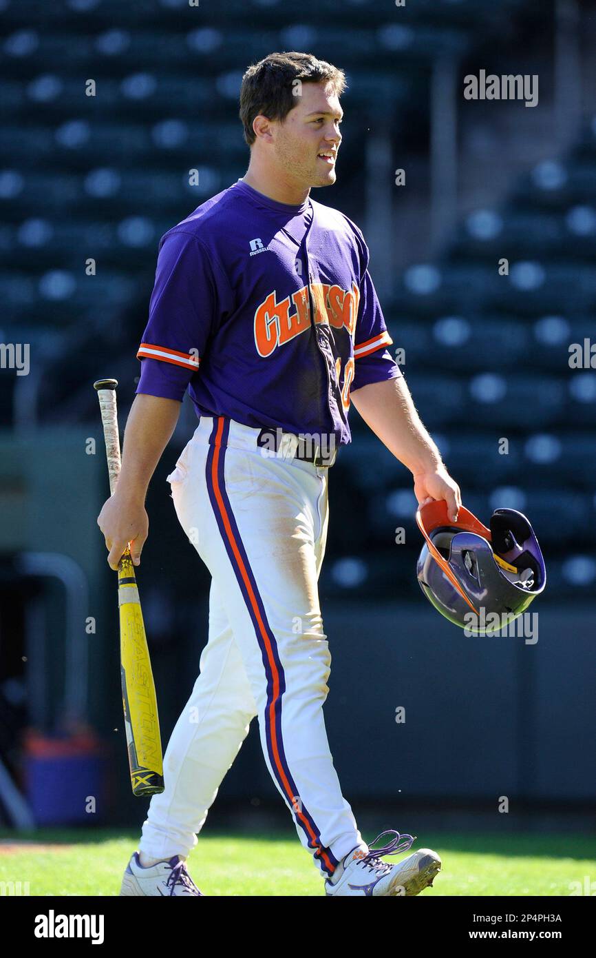 Infielder Mike Dunster (10) of the Clemson Tigers in a fall Orange ...