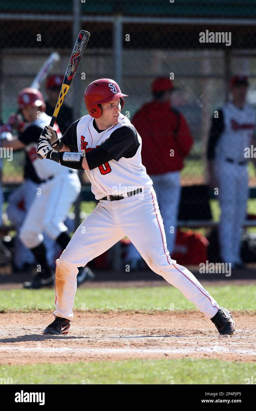 February 28, 2010: Second Baseman Matt Wessinger (0) of St. John's Red ...