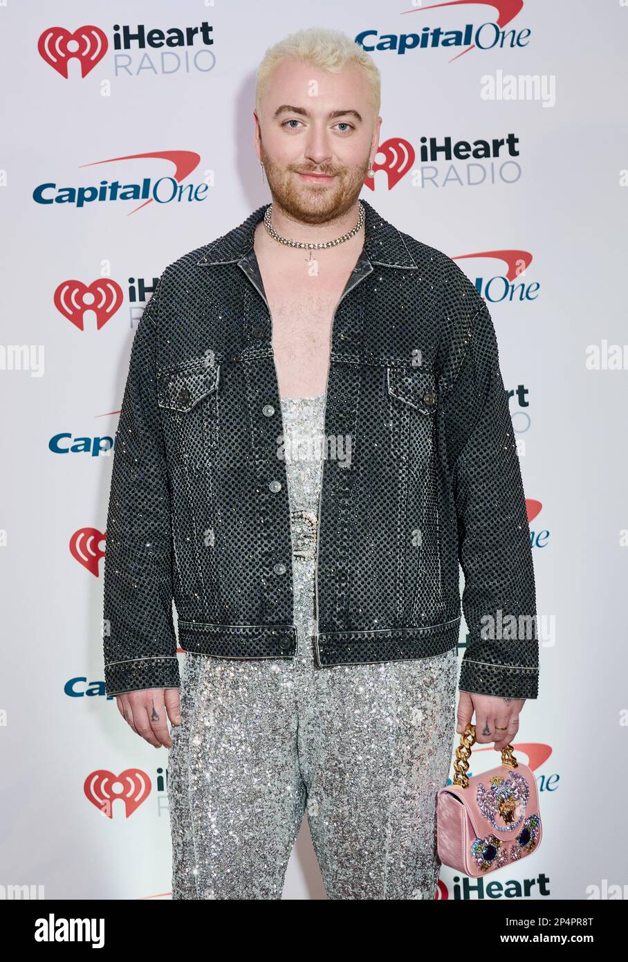 WASHINGTON, D.C., USA - DECEMBER 13, 2022: Sam Smith poses at Hot 99.5's iHeartRadio Jingle Ball ...