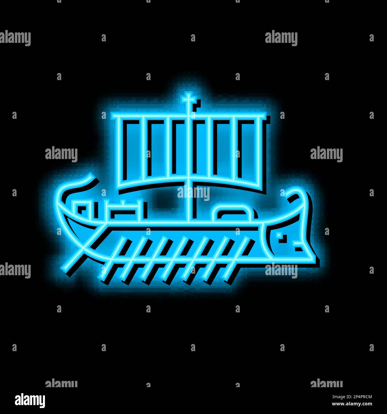 ship ancient rome neon glow icon illustration Stock Vector Image & Art ...