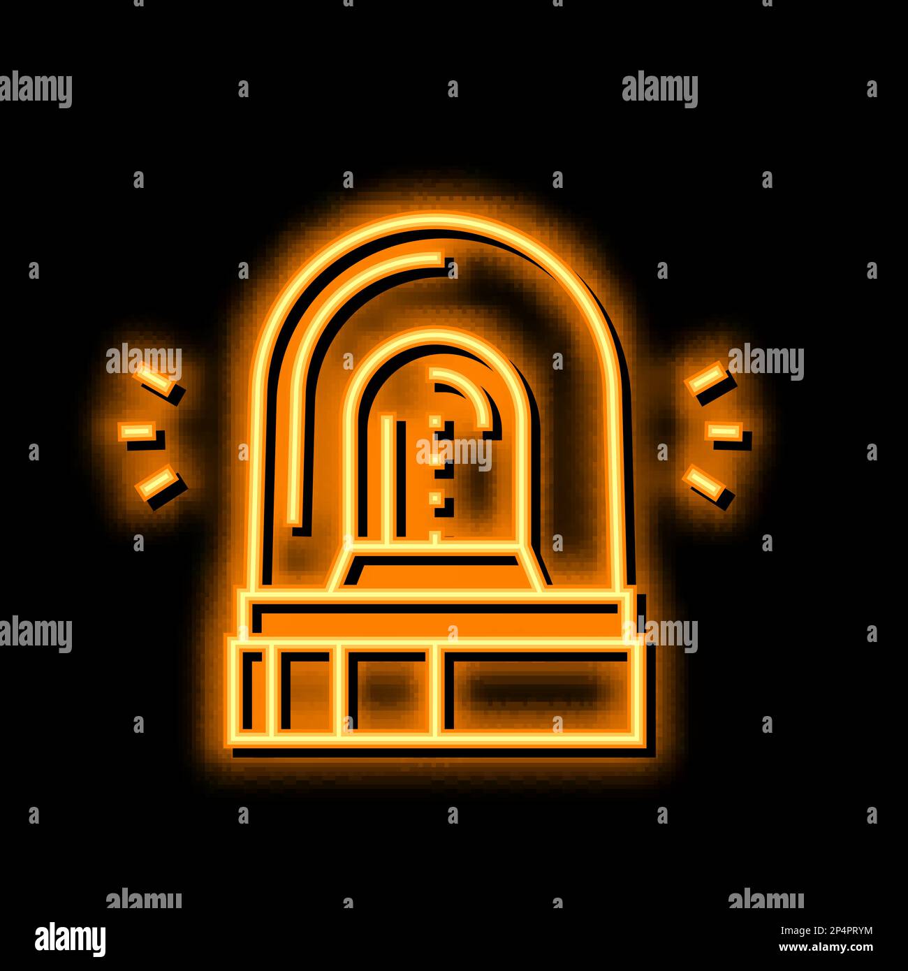 alarm alert neon glow icon illustration Stock Vector Image & Art - Alamy
