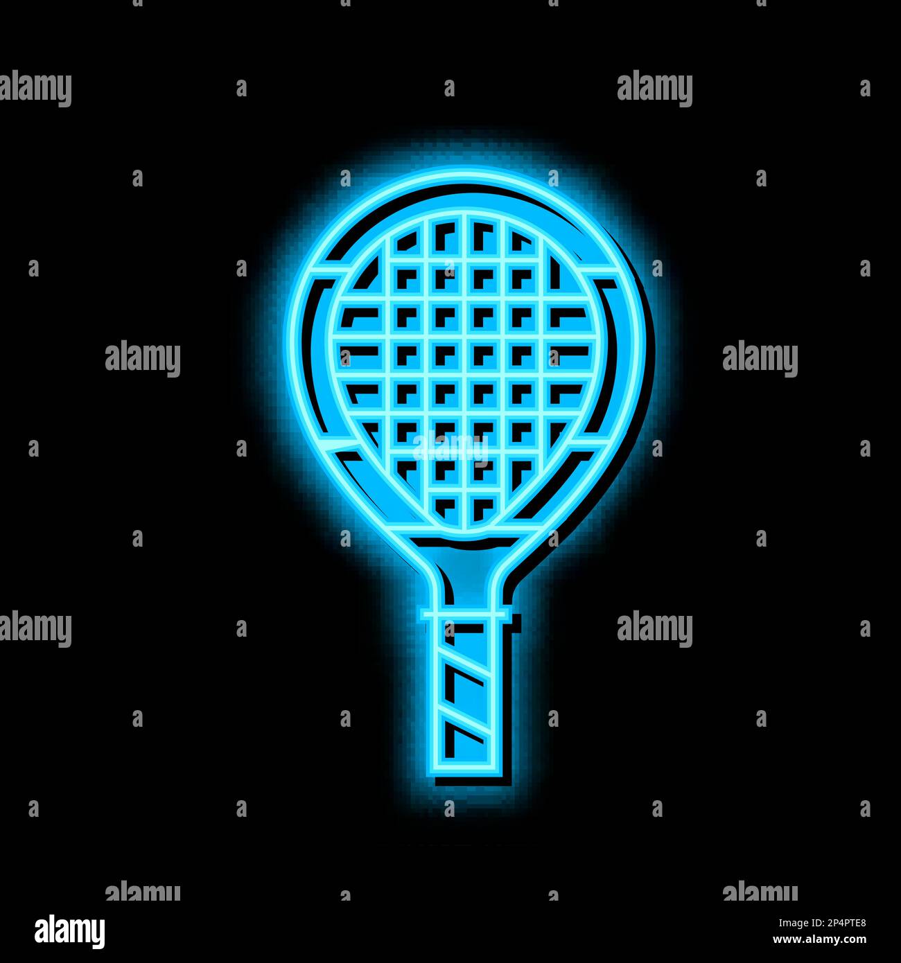 paddle racket neon glow icon illustration Stock Vector Image & Art - Alamy