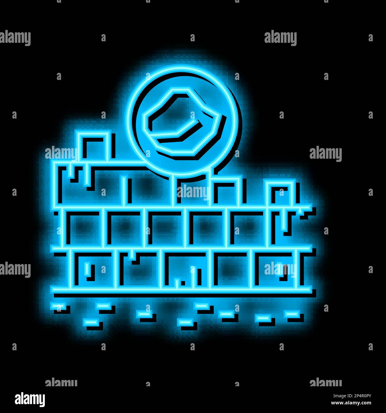 limestone quarry neon glow icon illustration Stock Vector Image & Art ...
