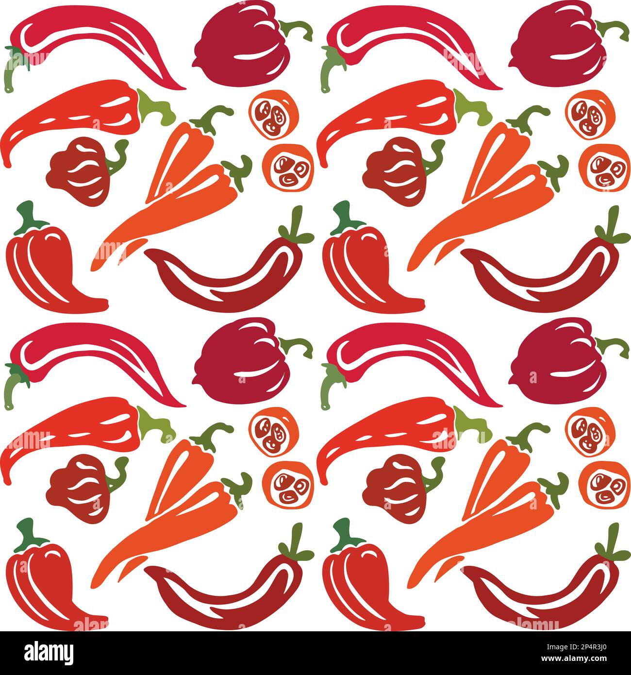 Tomato plant seamless pattern Cut Out Stock Images & Pictures - Alamy