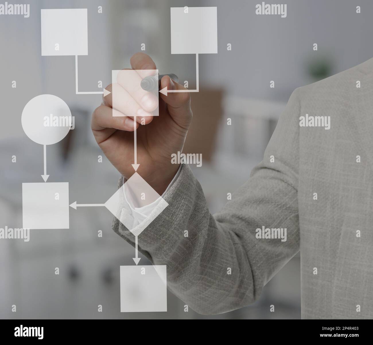 Process flow icon hi-res stock photography and images - Alamy