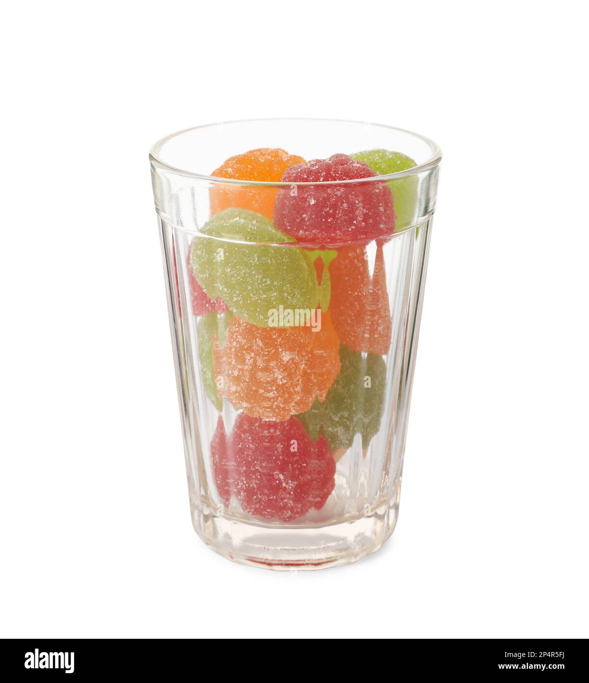 Delicious gummy candies in glass on white background Stock Photo - Alamy