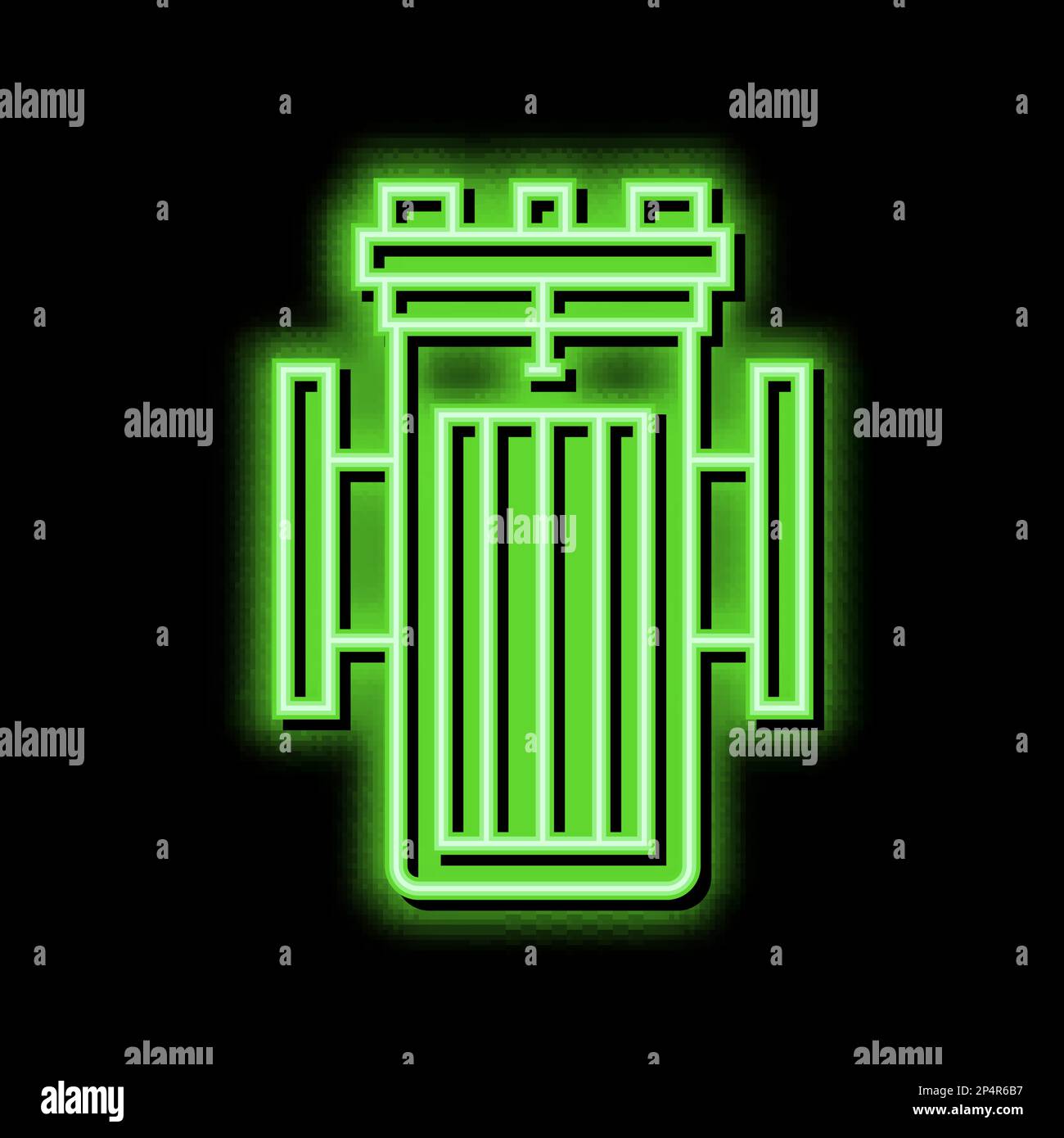 water filter equipment neon glow icon illustration Stock Vector Image ...