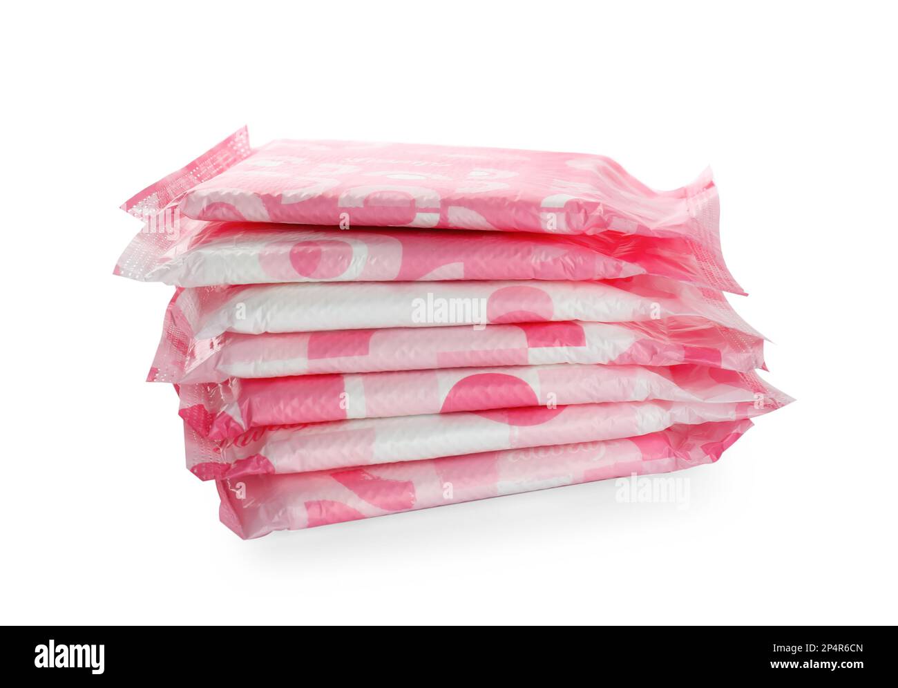 Stack of menstrual pads on white background. Gynecological care Stock ...