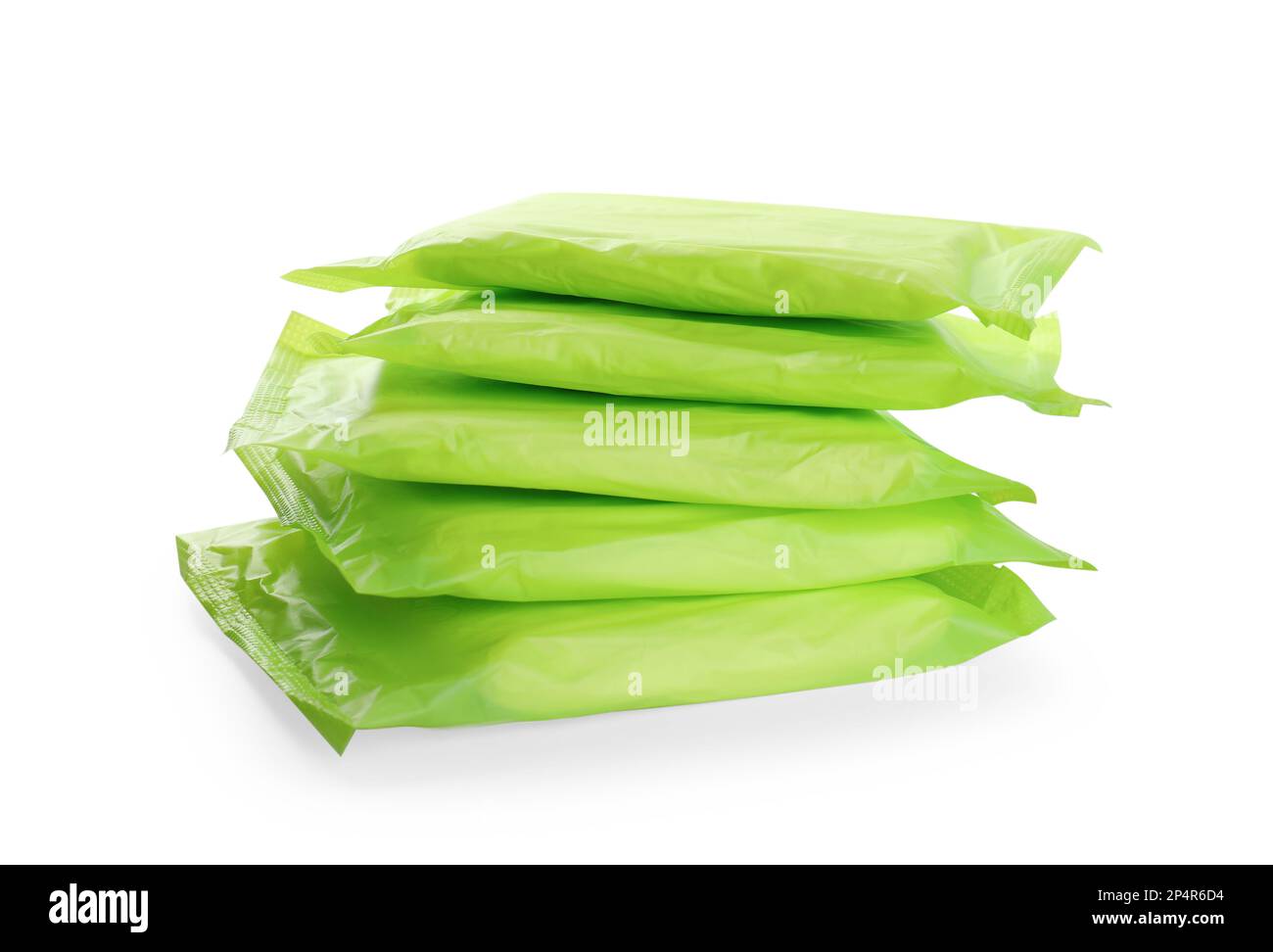 Stack of menstrual pads on white background. Gynecological care Stock ...