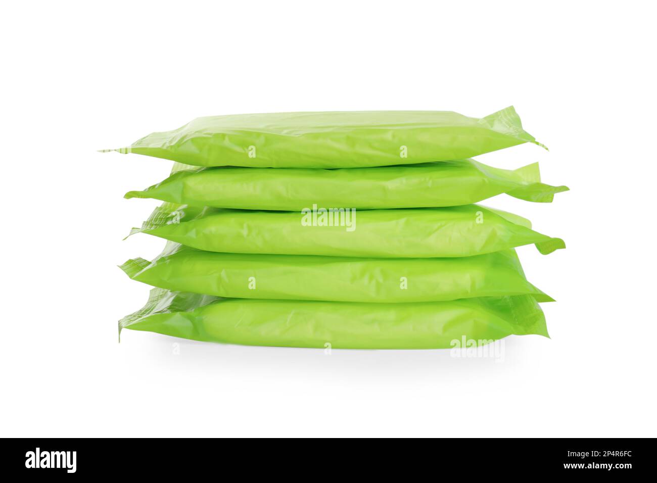 Stack of menstrual pads on white background. Gynecological care Stock ...