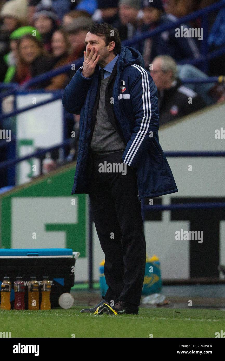 Jan. 25, 2014 - Bolton, United Kingdom - Manager of Bolton, Dougie ...