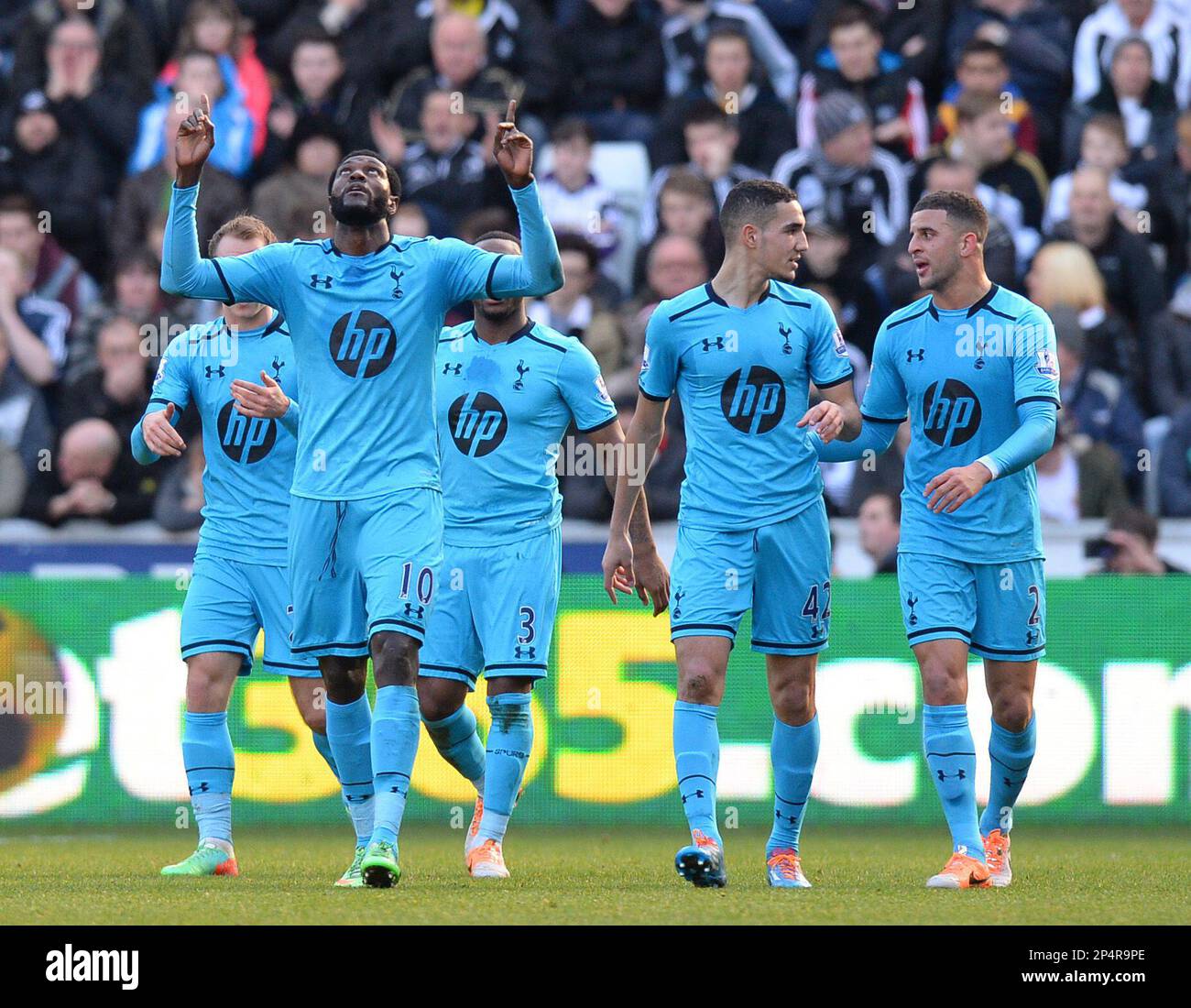 Jan. 19, 2014 - Swansea, United Kingdom - Emmanuel Adebayor of ...