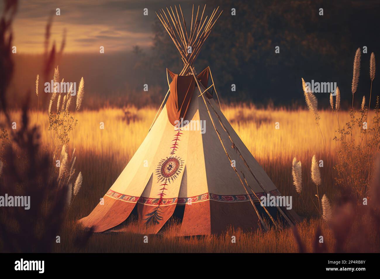 American plains indian dwelling hi-res stock photography and images - Alamy