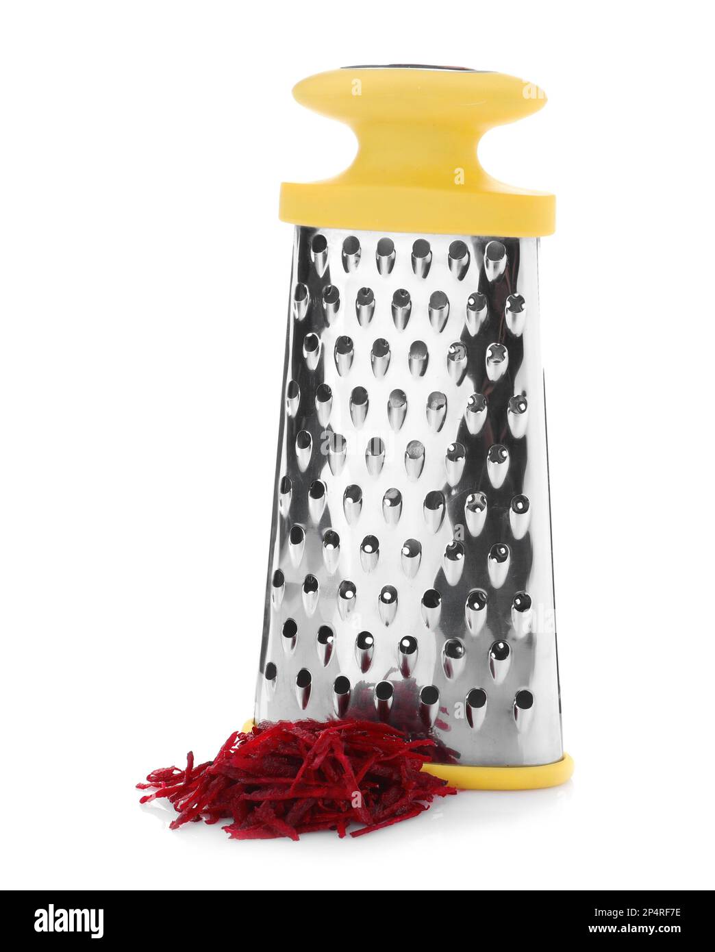 Stainless steel grater and fresh beetroot on white background Stock ...