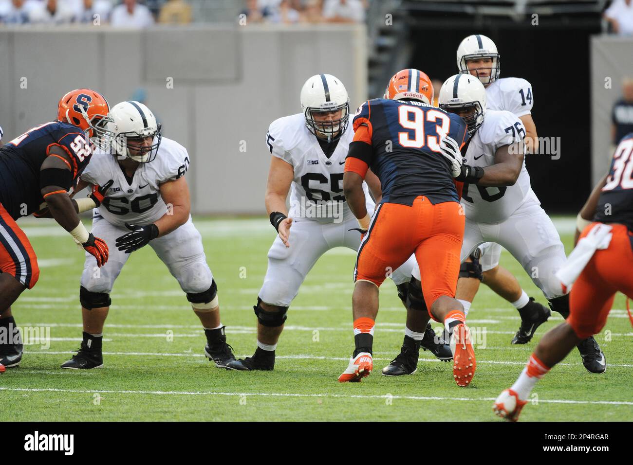 Penn State University Nitty Lions offensive lineman Ty Howard (60 ...