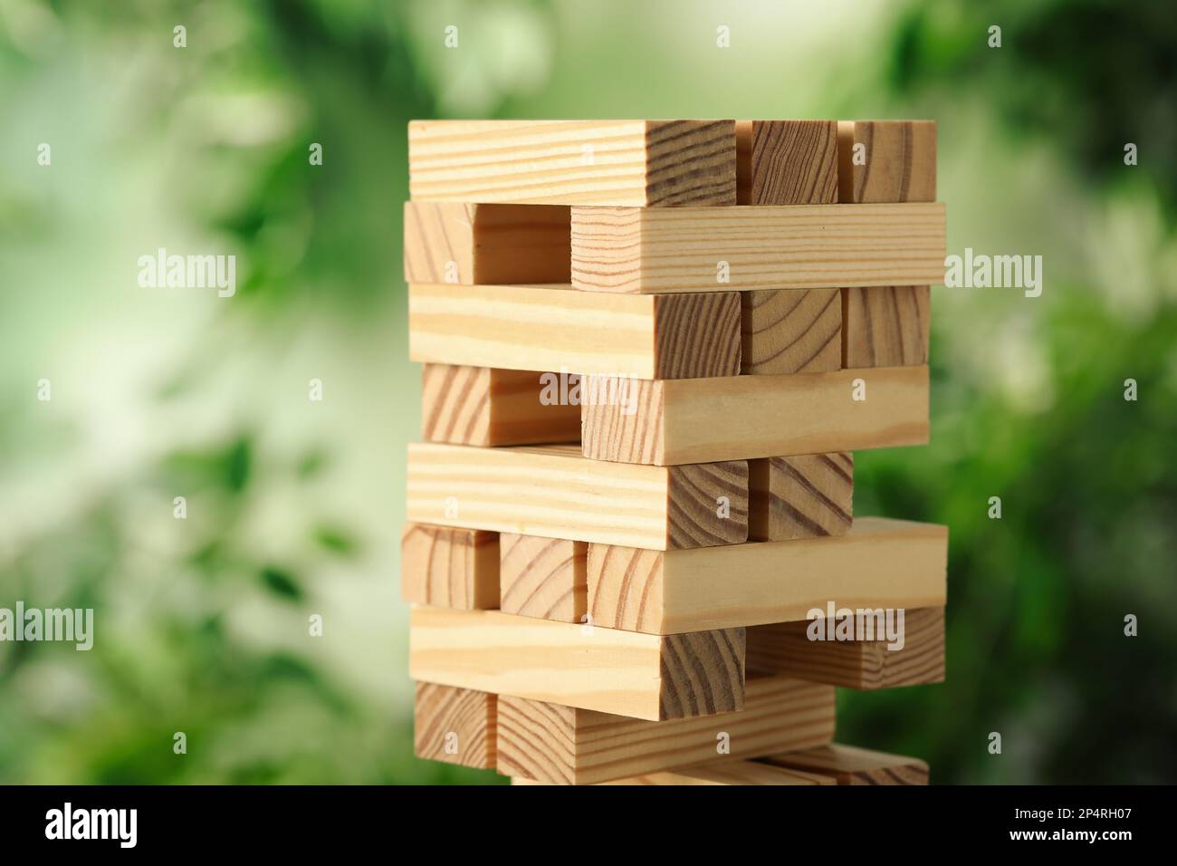 Jenga tower made wooden hi-res stock photography and images - Alamy