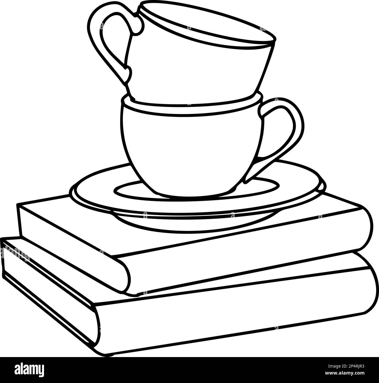 Books Icons Hand Drawn Doodle Coloring Vector Stock Photo - Alamy