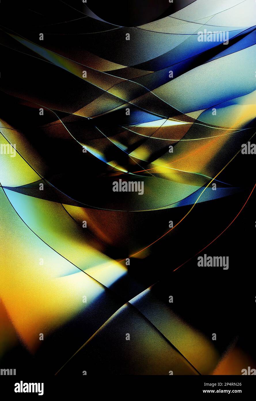 Abstract shiny color wave. Digital art Stock Photo - Alamy
