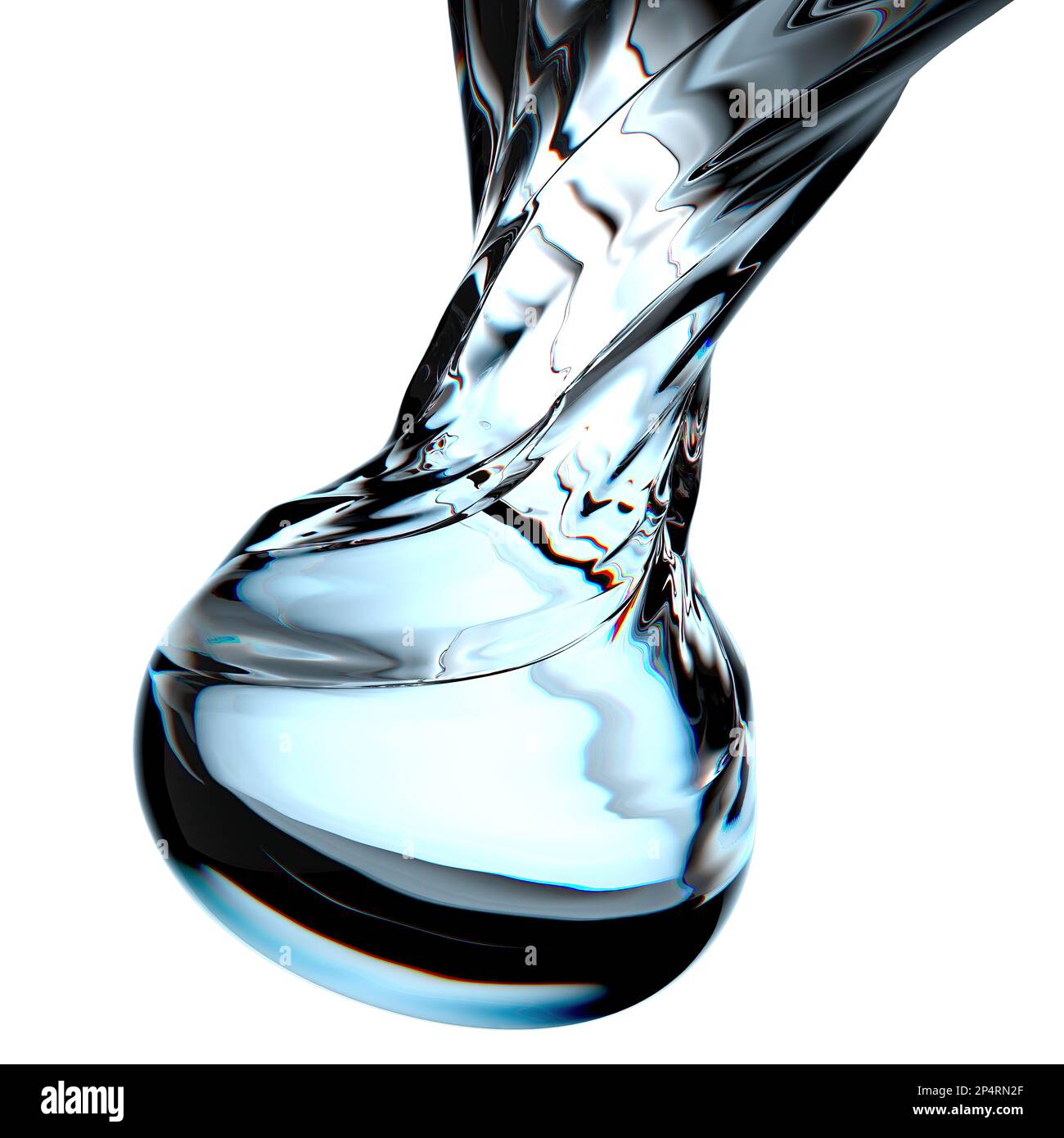 transparent tornado-like waterdrop dripping water fresh and clean water ...