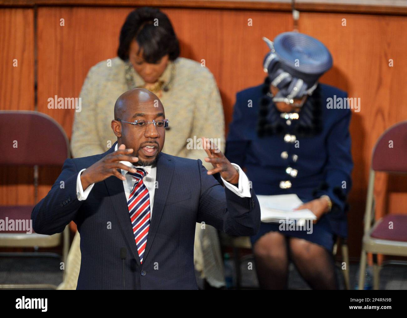 Rev. Raphael Warnock, Senior Pastor at Ebenezer Baptist Church, gives ...