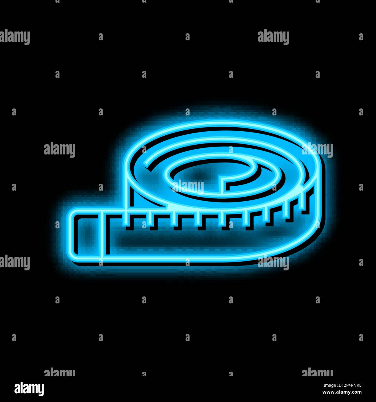 waist tape neon glow icon illustration Stock Vector Image & Art - Alamy
