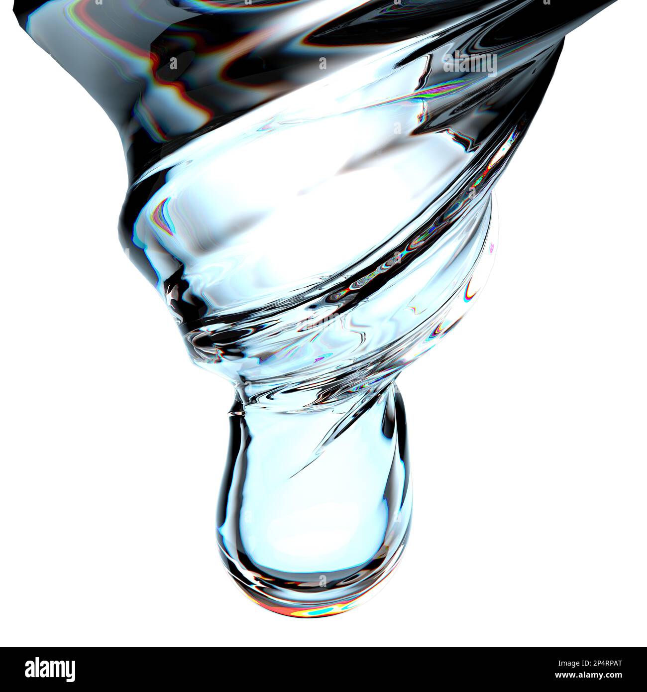 transparent twisted water drop front dripping water fresh and clean ...