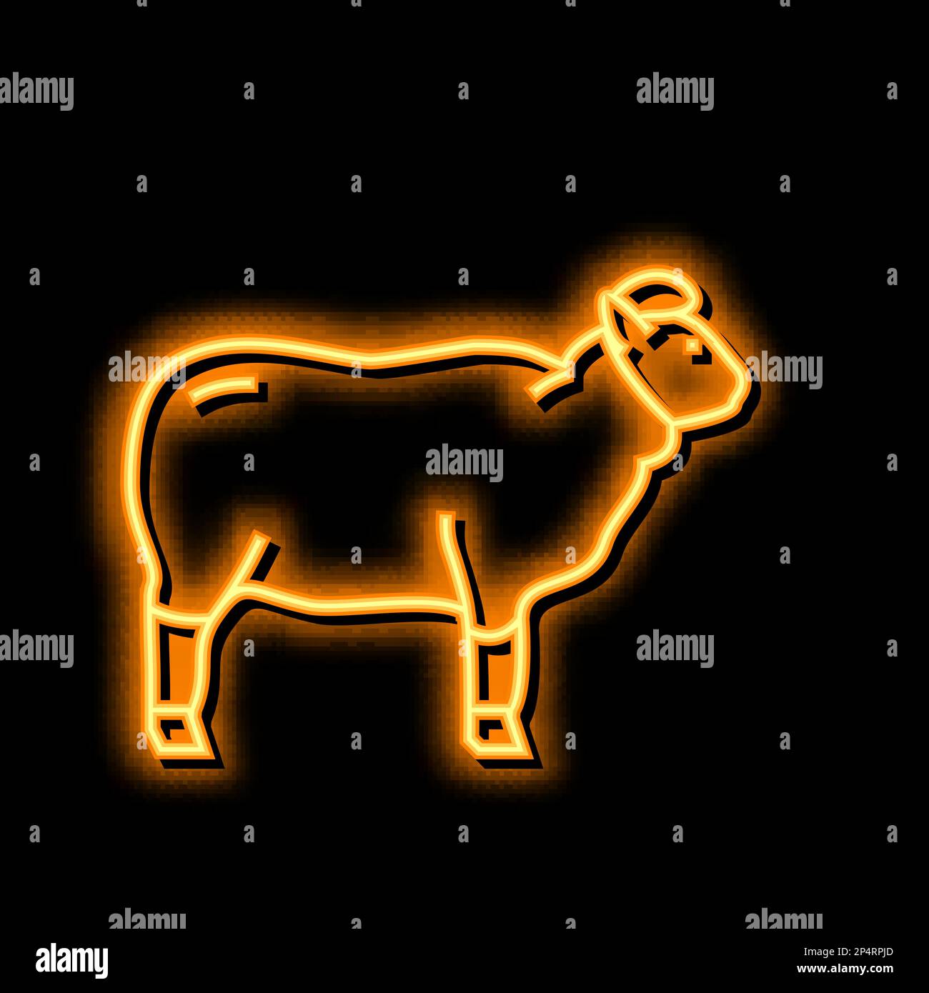 wool sheep neon glow icon illustration Stock Vector Image & Art - Alamy