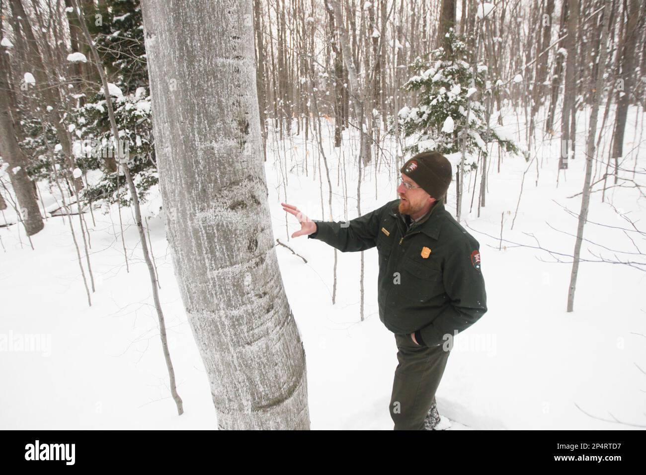 Ken Hiser, biologist with the Sleeping Bear Dunes National Lakeshore ...
