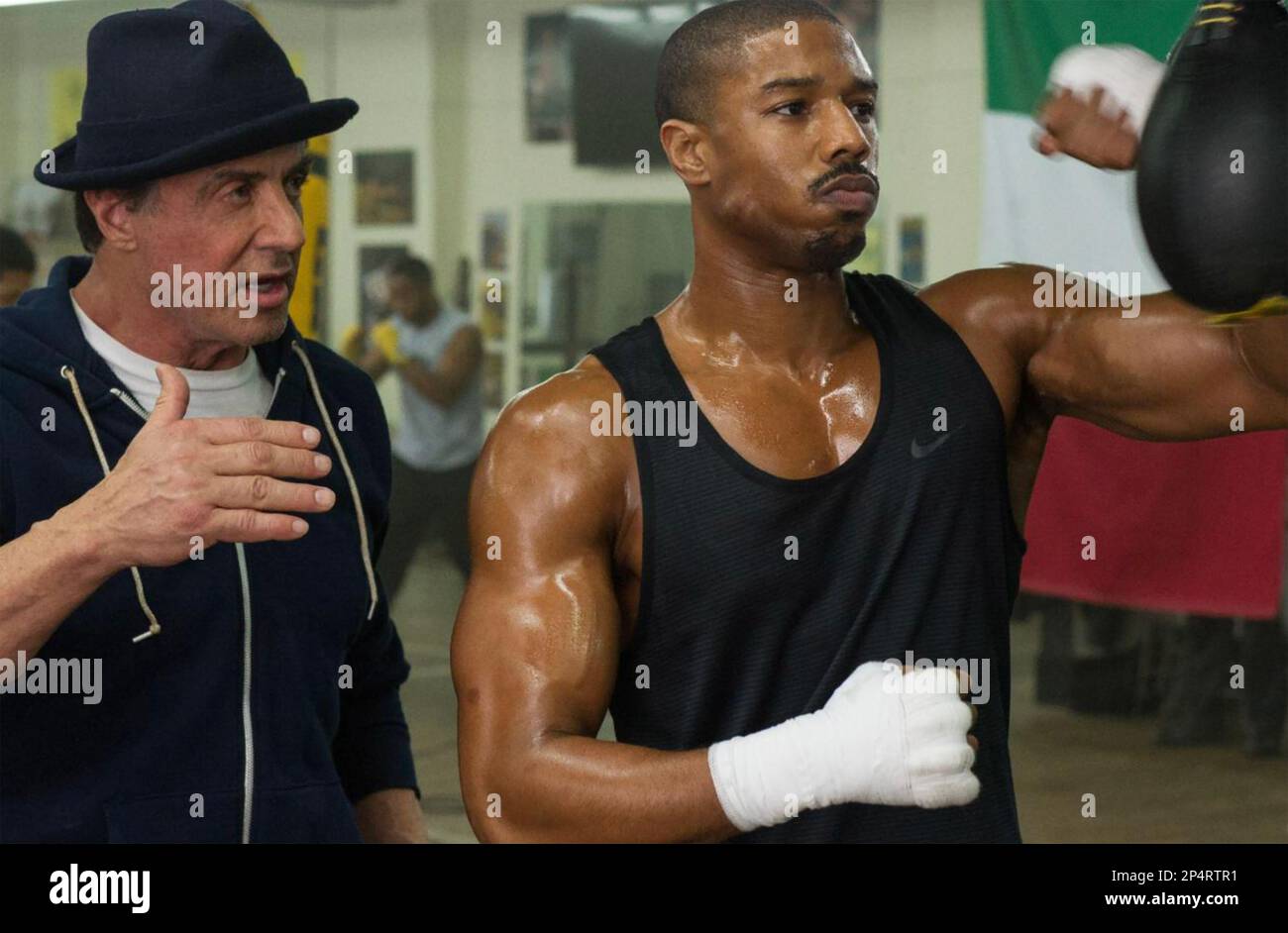 CREED 2015 Warner Bros. Pictures film with Sylvester Stallone at left ...