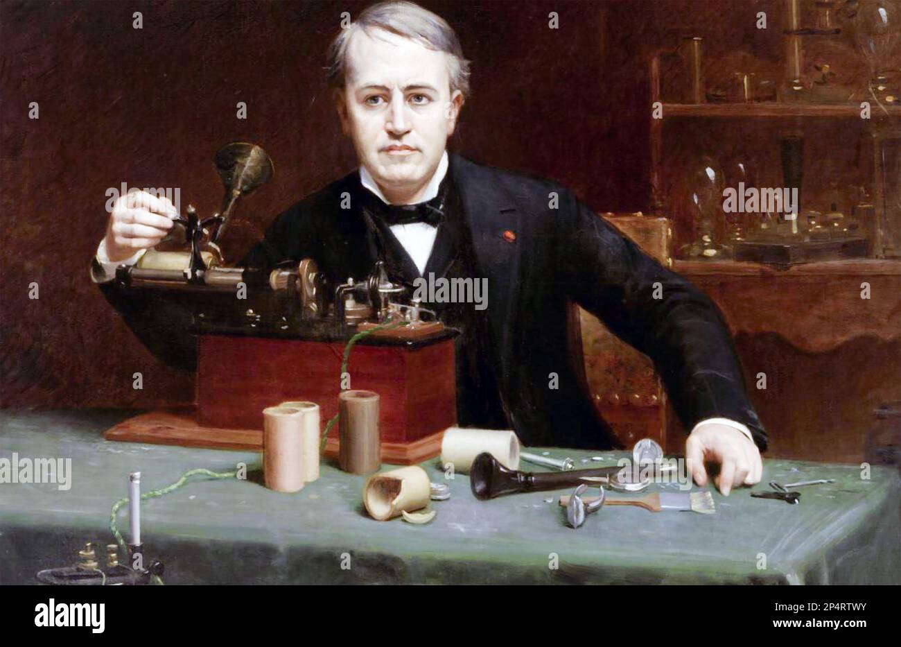 THOMAS ALVA EDISON )1847-1931) American inventor and businessman ...