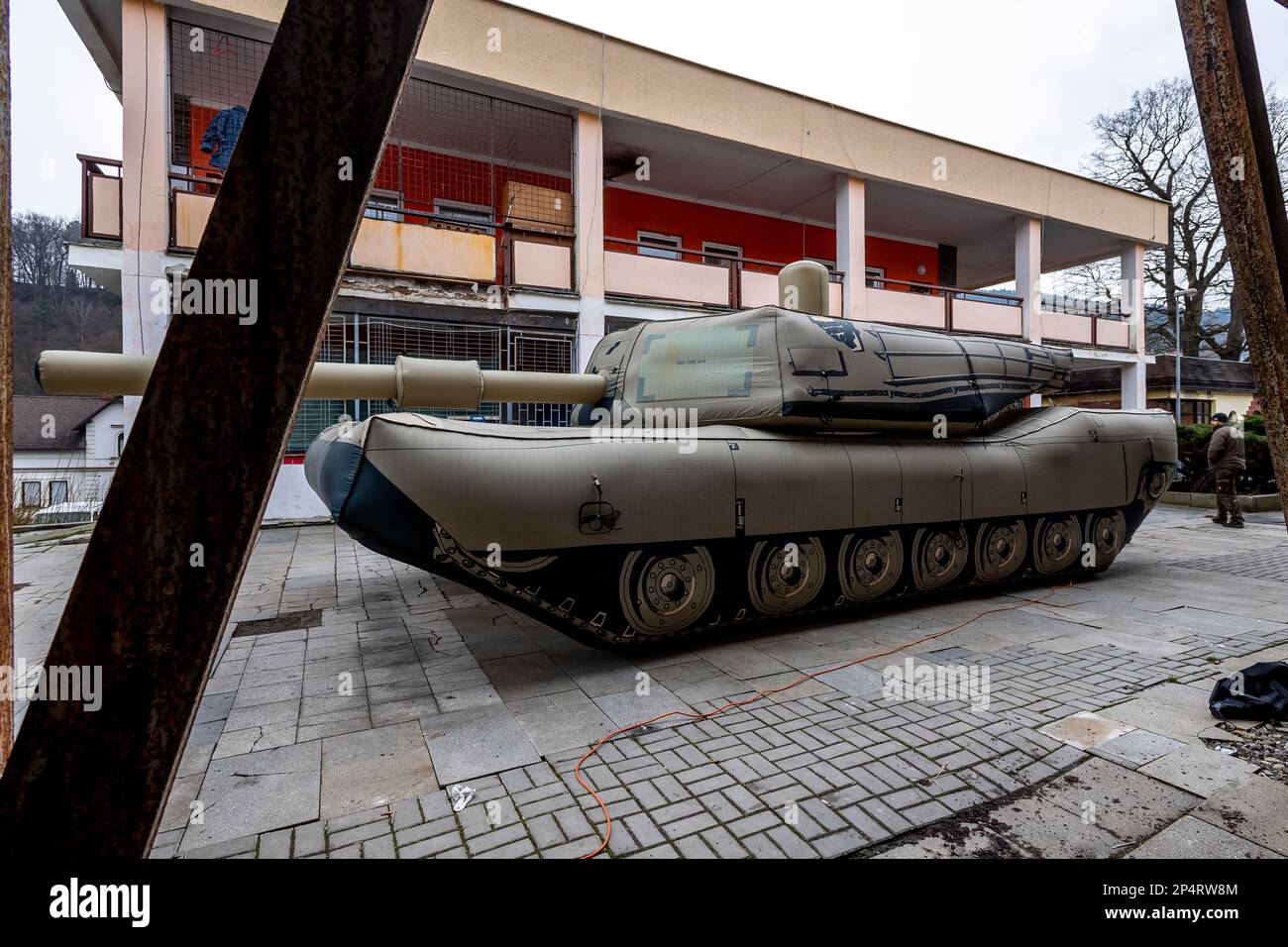 Decin, Czech Republic. 06th Mar, 2023. Inflatable Abrams decoys in ...