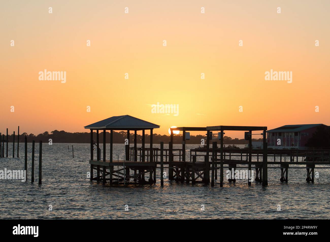 Sunset at Cedar Key Florida Stock Photo - Alamy