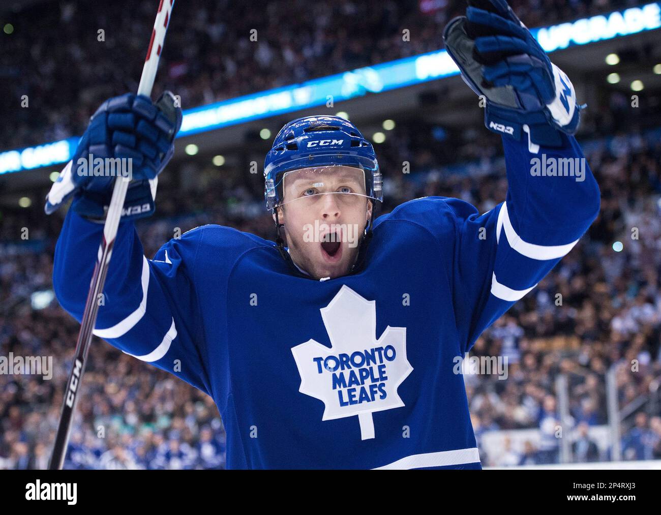 Toronto Maple Leafs defenseman Morgan Rielly celebrates his goal ...