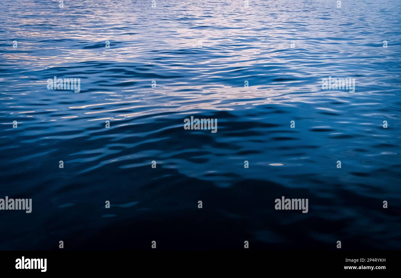 Sea panorama, water texture. Blue water sea wave. Top view background ...