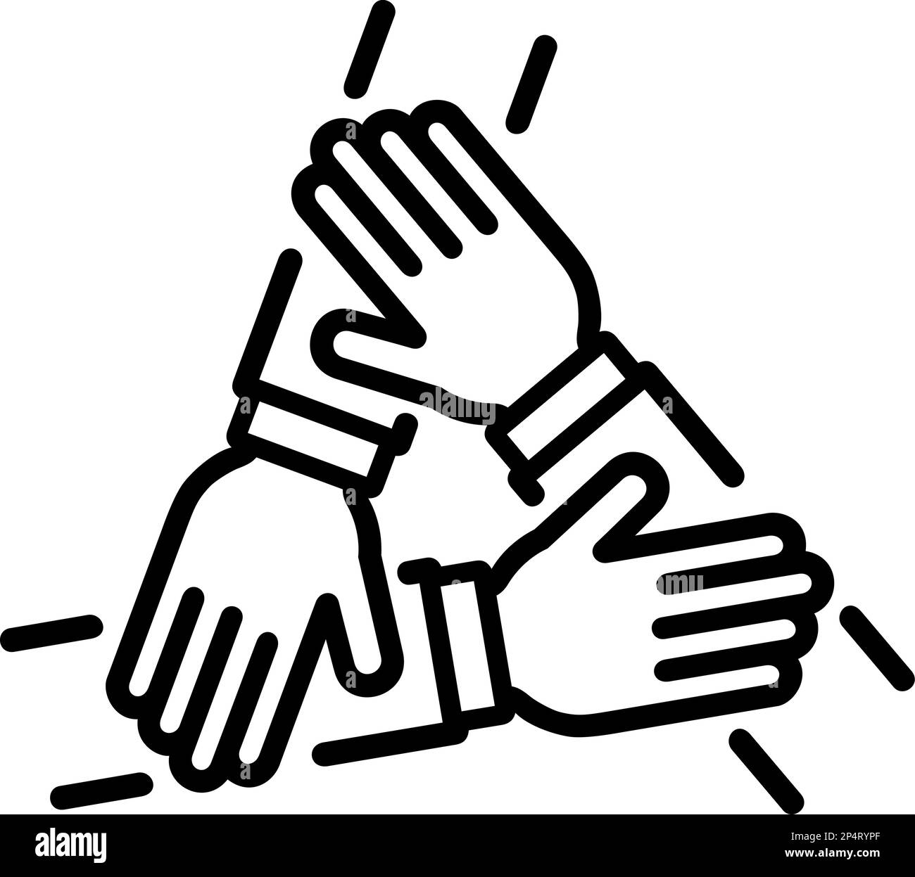 Teamwork cooperation support Stock Vector Images - Alamy