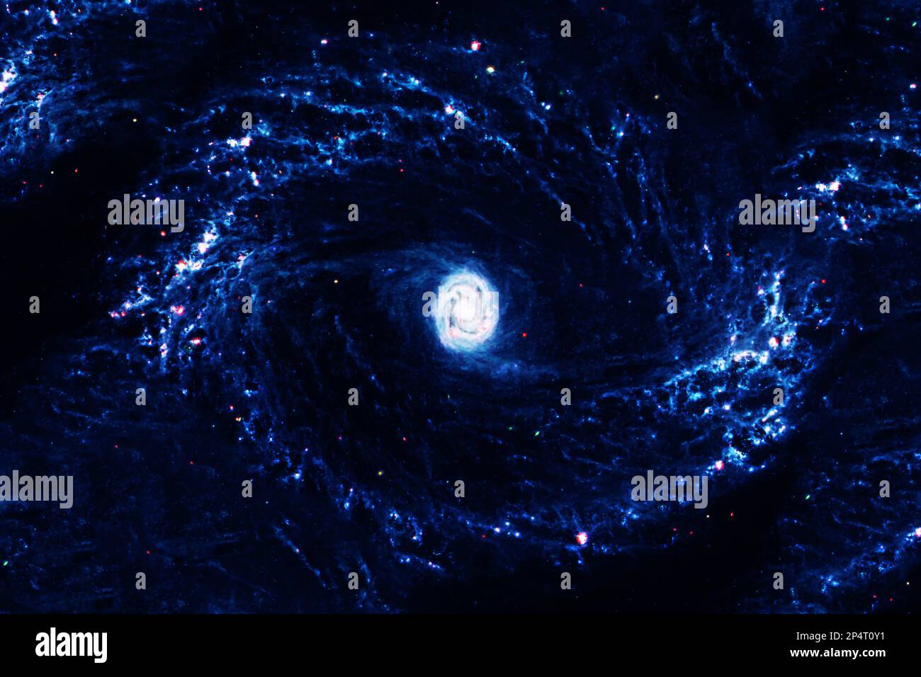Beautiful blue galaxy with stars. Elements of this image were furnished ...