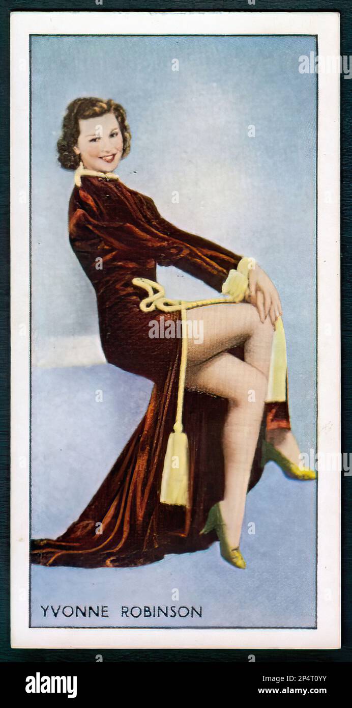 Portrait of Dancer Yvonne Robinson - Vintage Cigarette Card Stock Photo ...