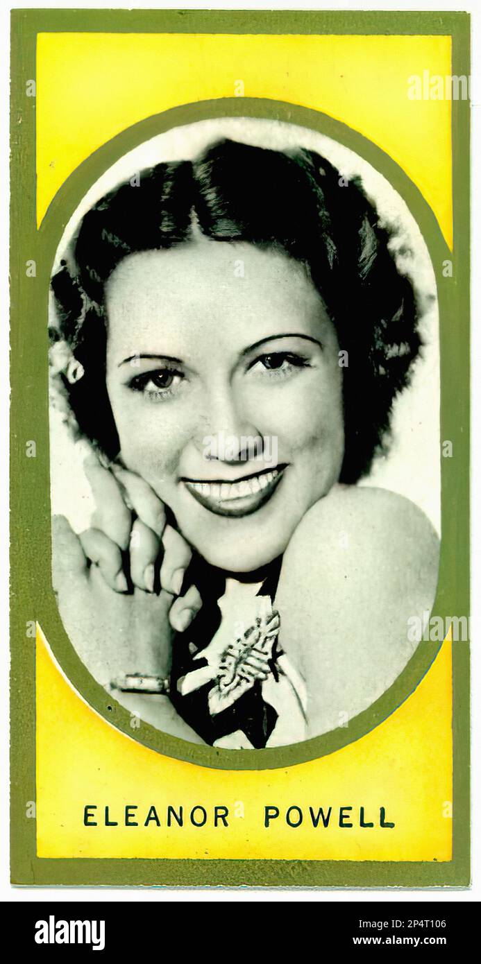 Portrait of Eleanor Powell - Vintage Cigarette Card Stock Photo - Alamy