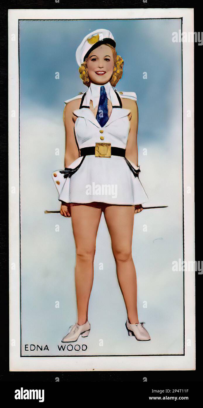 Portrait of Dancer Edna Wood - Vintage Cigarette Card Stock Photo - Alamy